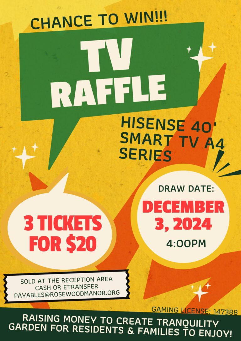 TV Raffle Draw on Dec 3 - Rosewood Manor